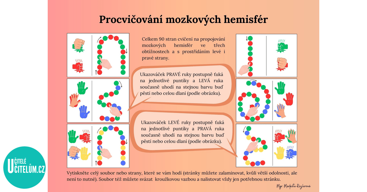 Propojování mozkových hemisfér - Český jazyk - čtení | UčiteléUčitelům.cz